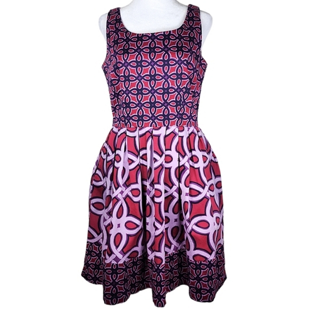 Taylor Floral Print Cotton Fit & Flare Midi Dress - Gem